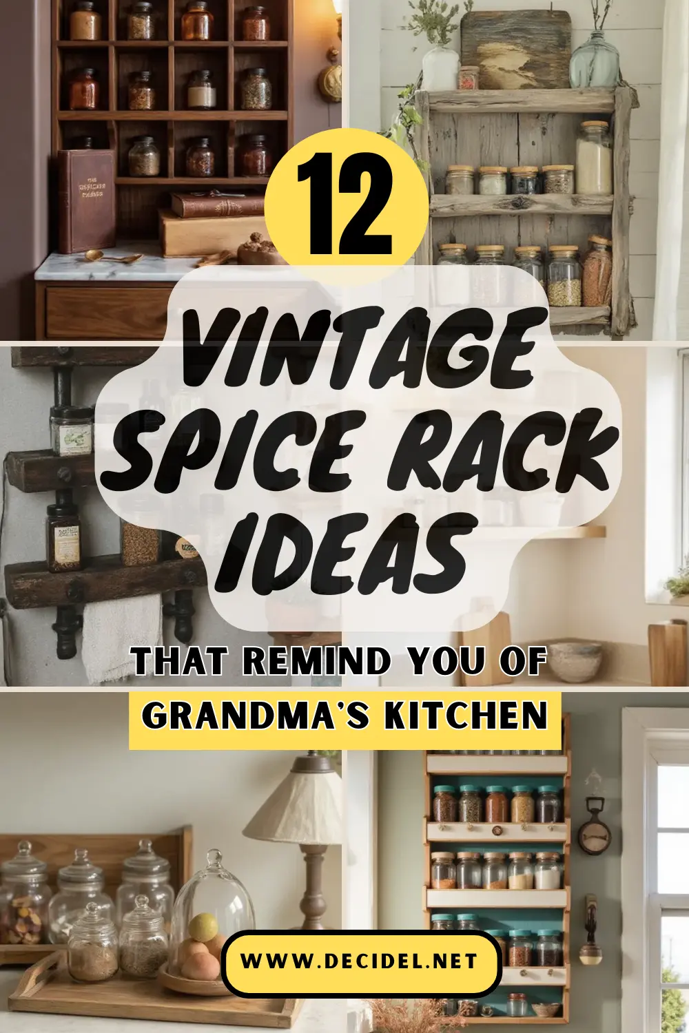 12 Vintage Spice Rack Ideas That Remind You of Grandma's Kitchen - Decidel
